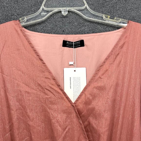 BloomChic | Dresses | Bloomchic Dress Womens Plus 2x 8 2 Pink Belted V ...